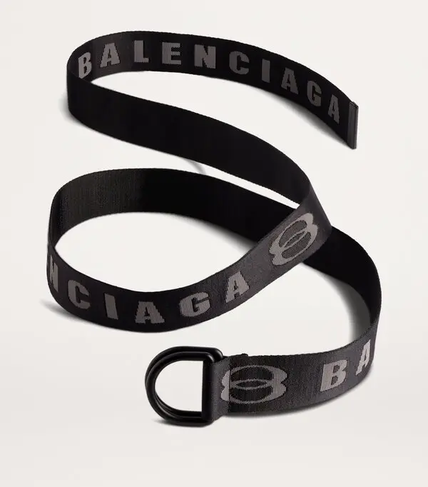 Balenciaga Logo D-ring Belt