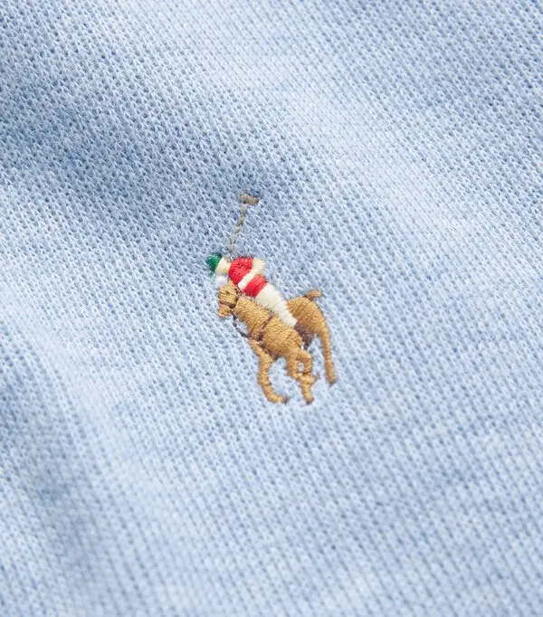 Polo Ralph Lauren Cotton Quarter-zip Logo Sweater - Blue