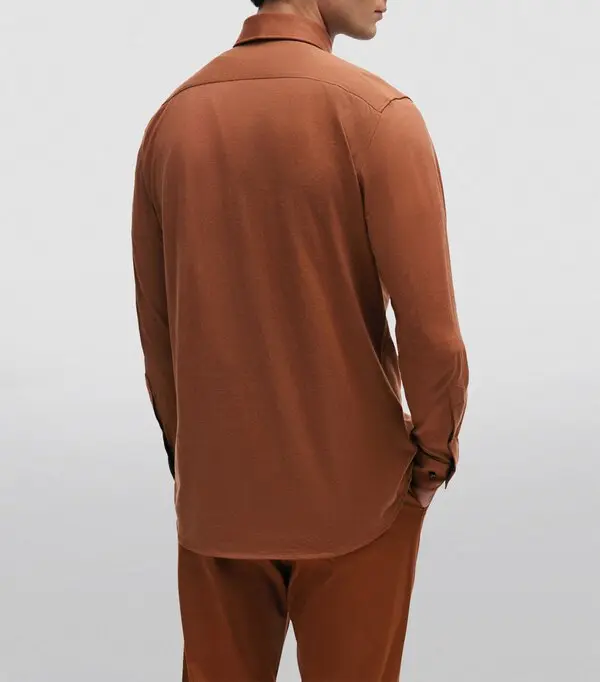BOSS Cotton-blend Shirt - Brown