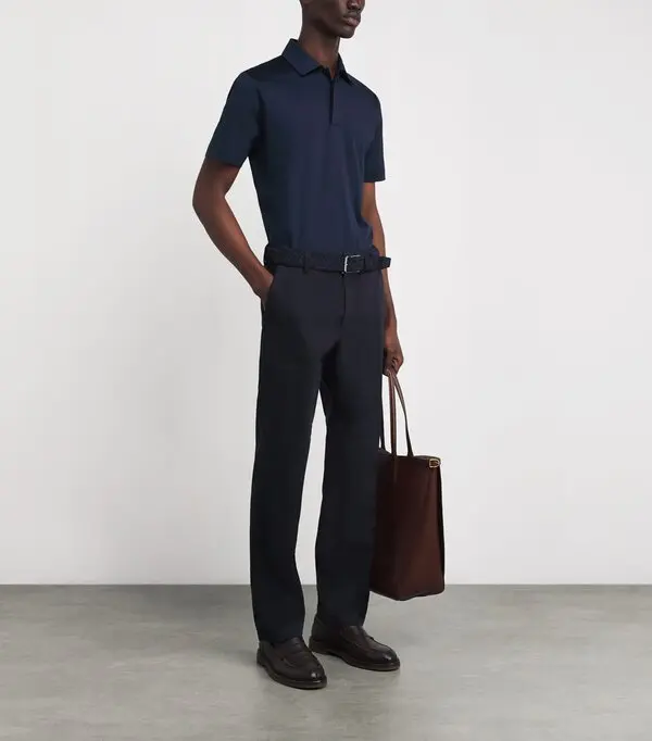 Canali Mercerised Cotton Polo Shirt