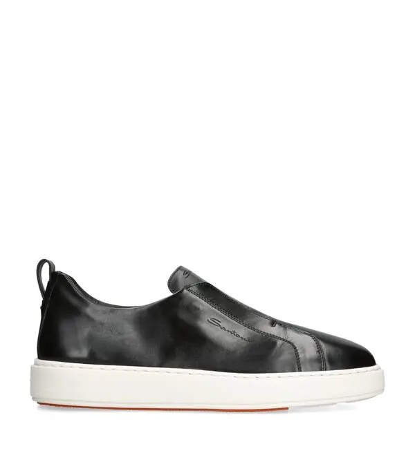 Santoni Leather Sneakers