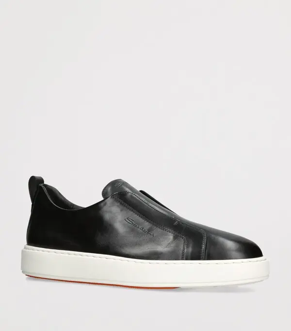 Santoni Leather Sneakers