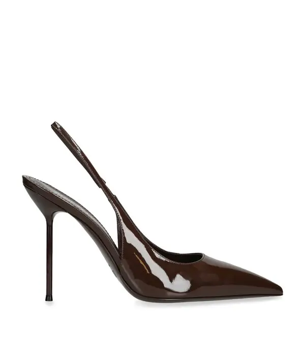 Paris Texas Patent Leather Lidia Slingback Pumps - Brown