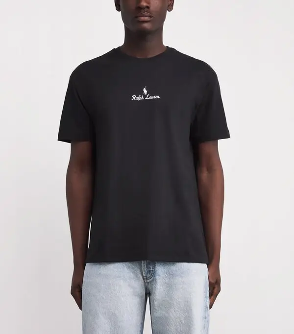Polo Ralph Lauren Cotton Script Logo T-shirt - Black