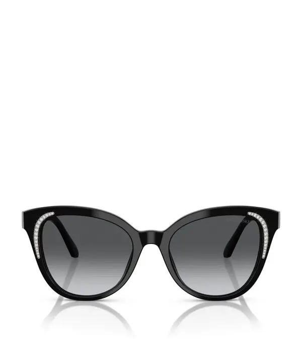 SWAROVSKI Acetate Sk6031 Sunglasses - Black