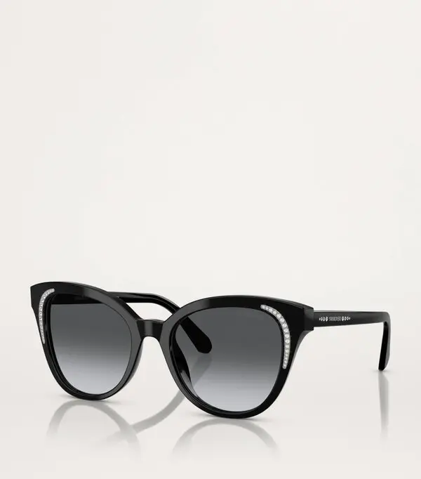 SWAROVSKI Acetate Sk6031 Sunglasses - Black