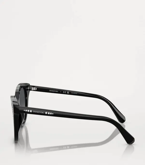 SWAROVSKI Acetate Sk6031 Sunglasses - Black