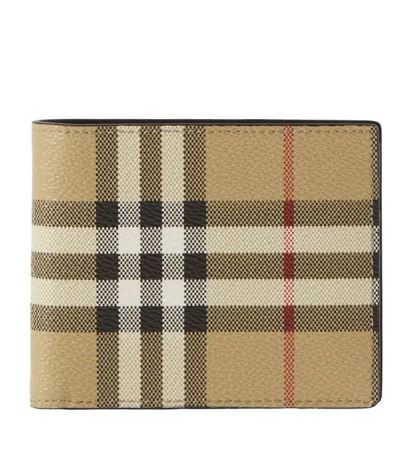 Burberry Slim Check Bifold Wallet - Beige