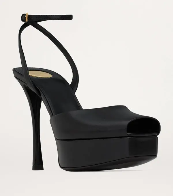 Saint Laurent La Scandale Platform Sandals - Black