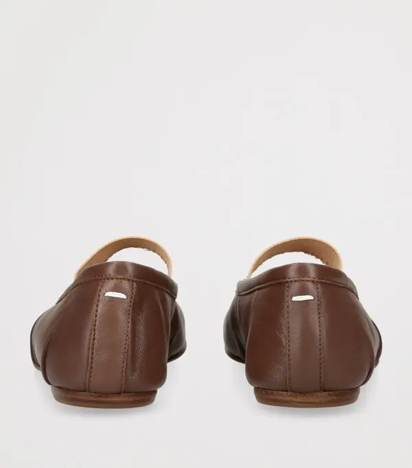 MAISON MARGIELA Leather Tabi Ballet Flats - Brown