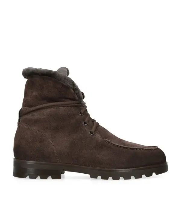 Santoni Suede Detroit Boots