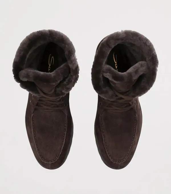 Santoni Suede Detroit Boots