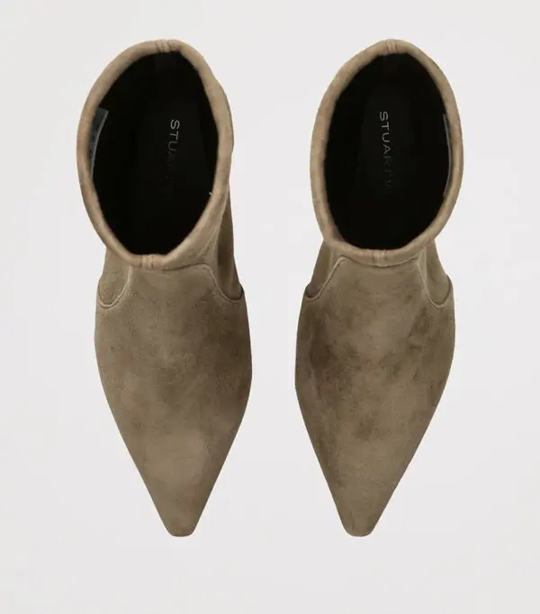 STUART WEITZMAN Naomi 50 Suede Ankle Boots - Brown