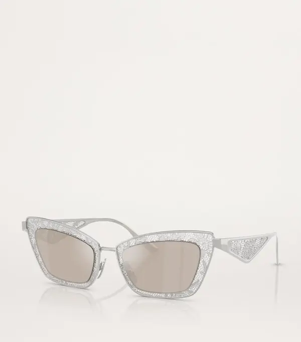 Dolce & Gabbana Steel Cat Eye Sunglasses