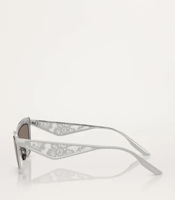 Dolce & Gabbana Steel Cat Eye Sunglasses