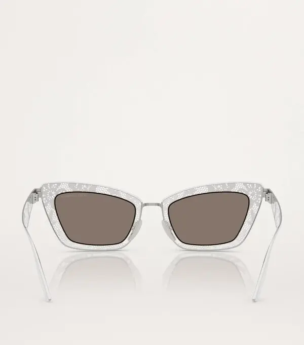 Dolce & Gabbana Steel Cat Eye Sunglasses