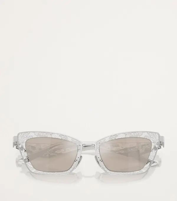 Dolce & Gabbana Steel Cat Eye Sunglasses