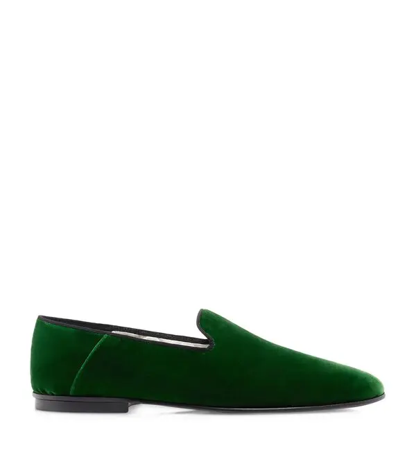 TOM FORD Velvet Loafers - Green