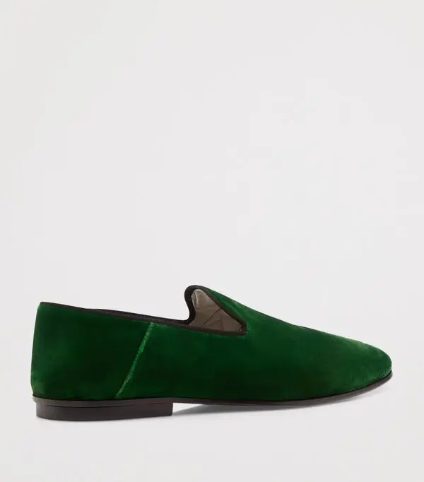 TOM FORD Velvet Loafers - Green