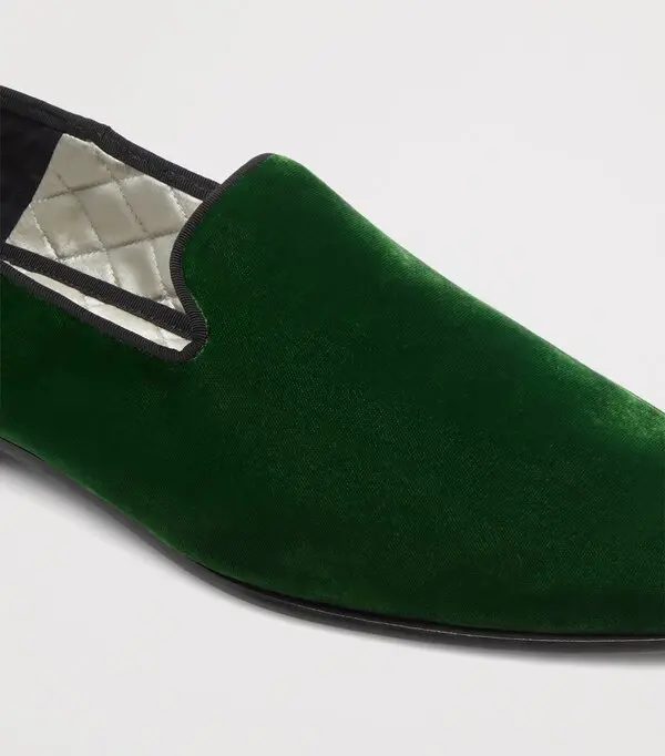 TOM FORD Velvet Loafers - Green