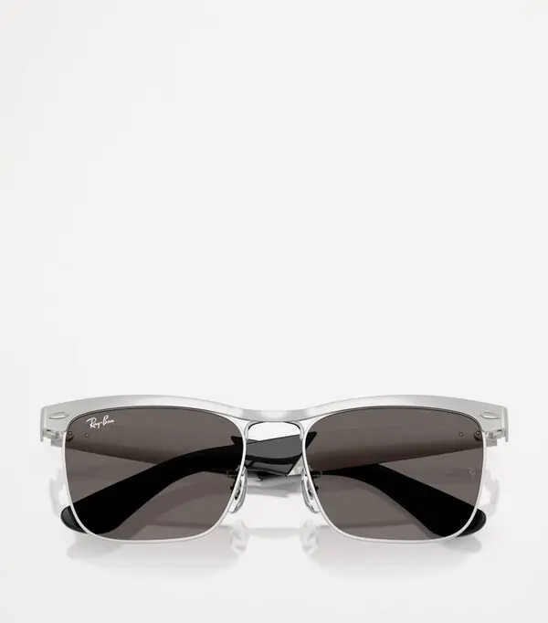 Ray-ban Wayfarer Deluxe Square Sunglasses - Silver