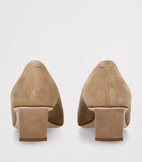 ROGER VIVIER Belle Vivier Suede Pumps - Beige