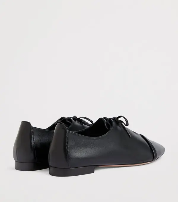MALONE SOULIERS Nappa Leather Jean Flats - Black