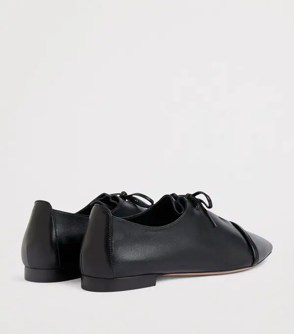 MALONE SOULIERS Nappa Leather Jean Flats - Black