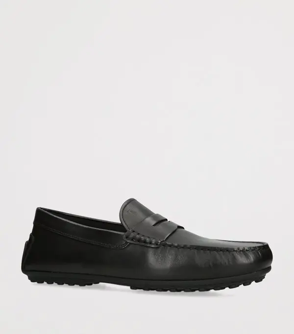TOD'S Leather City Gommino Loafer - Black