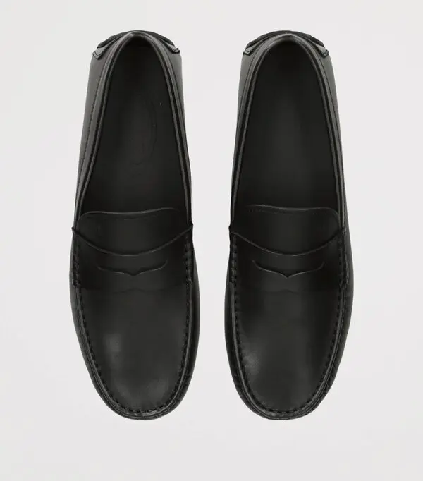 TOD'S Leather City Gommino Loafer - Black