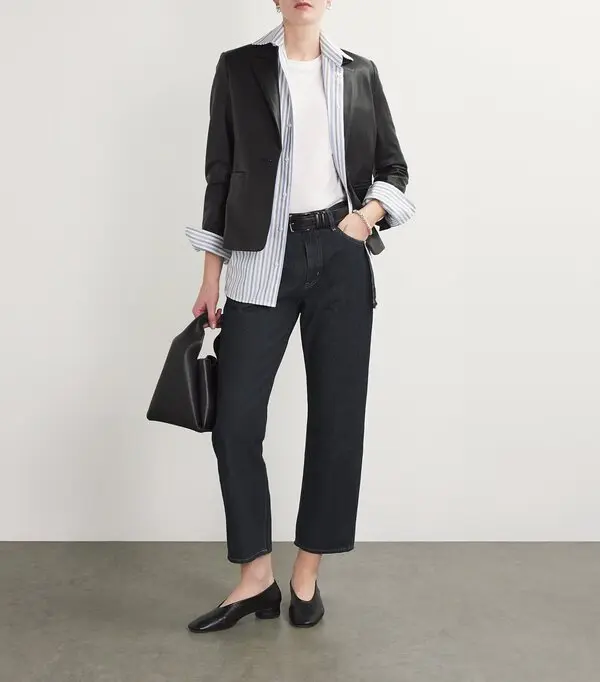 FRAME The Hang Straight Leg Jeans - Black