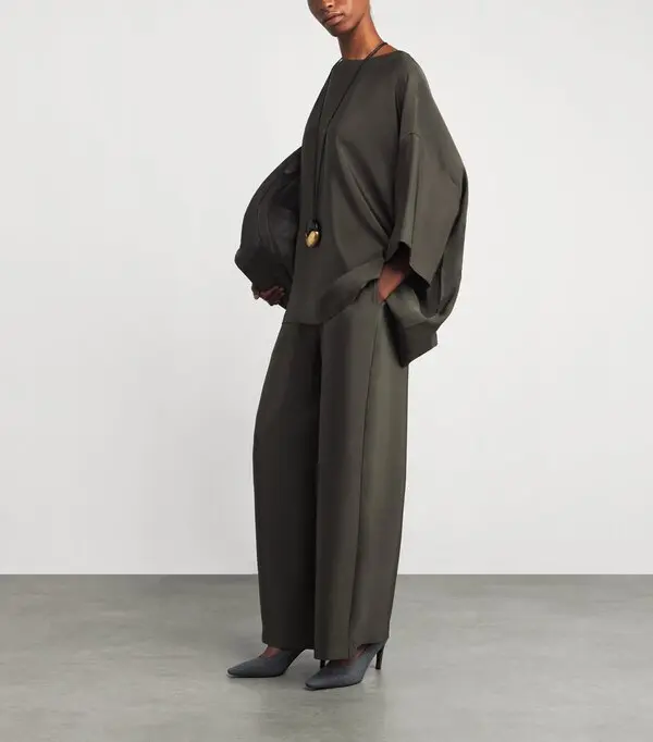 Eskandar Silk Boat-neck Tunic