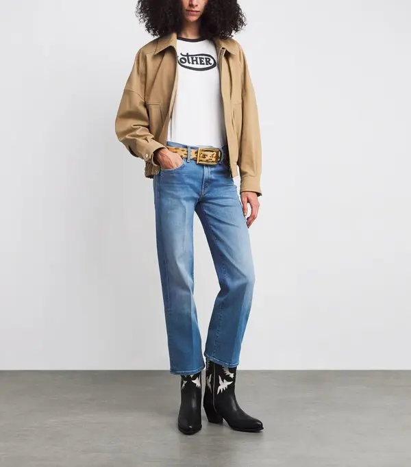 MOTHER The Rambler Zip Ankle Jeans - Blue