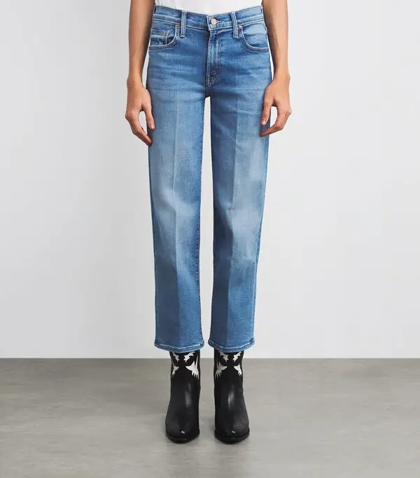 MOTHER The Rambler Zip Ankle Jeans - Blue