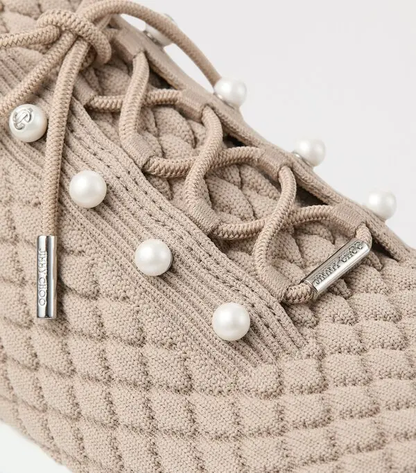 JIMMY CHOO Veles Knitted Sneakers - Beige