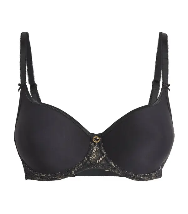 AUBADE Lace-trim Rosessence T-shirt Bra - Black