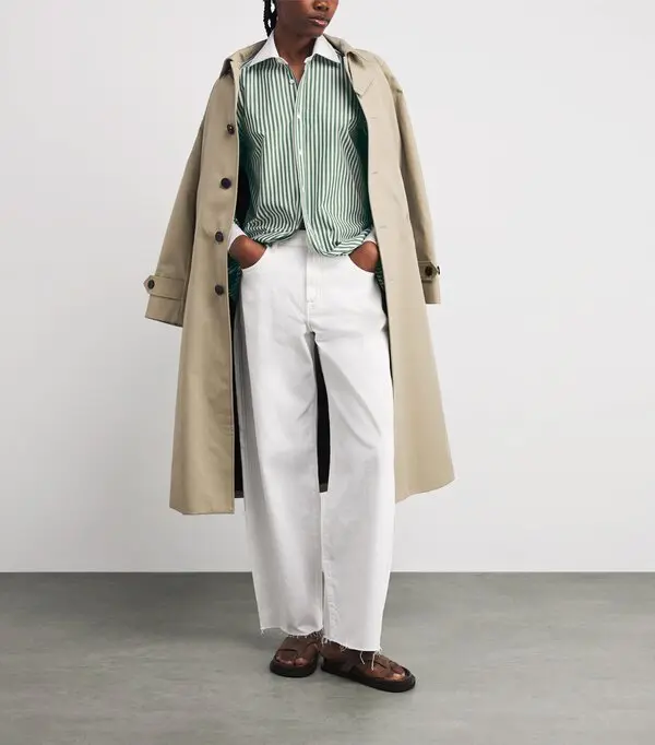WITH NOTHING UNDERNEATH Cotton Poplin Boyfriend Shirt