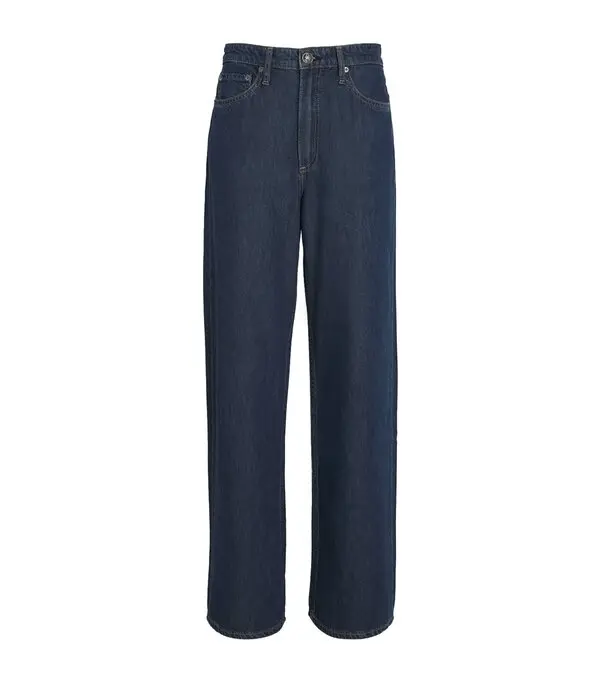 Rag & Bone Logan Mid-rise Wide-leg Jeans - Blue