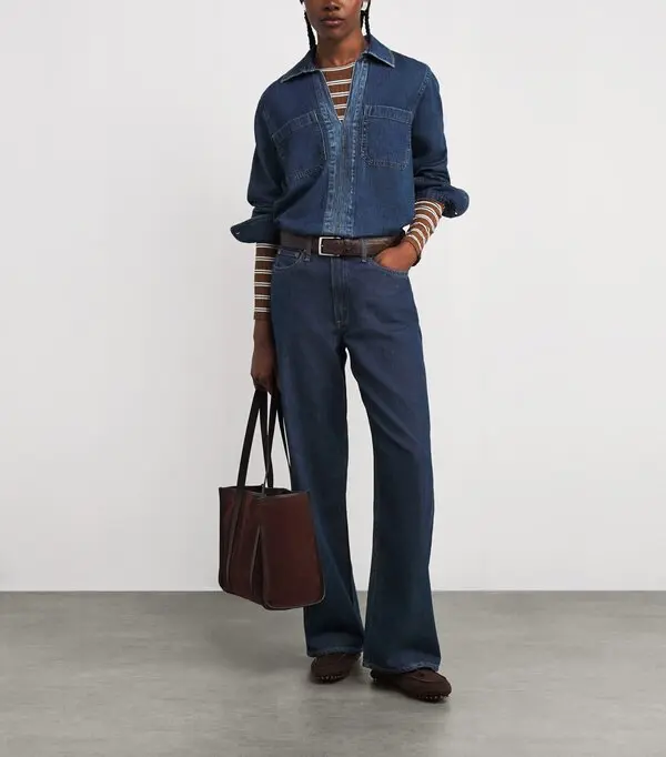 Rag & Bone Logan Mid-rise Wide-leg Jeans - Blue
