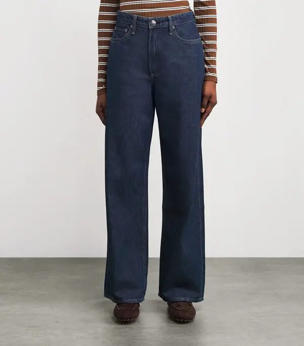 Rag & Bone Logan Mid-rise Wide-leg Jeans - Blue