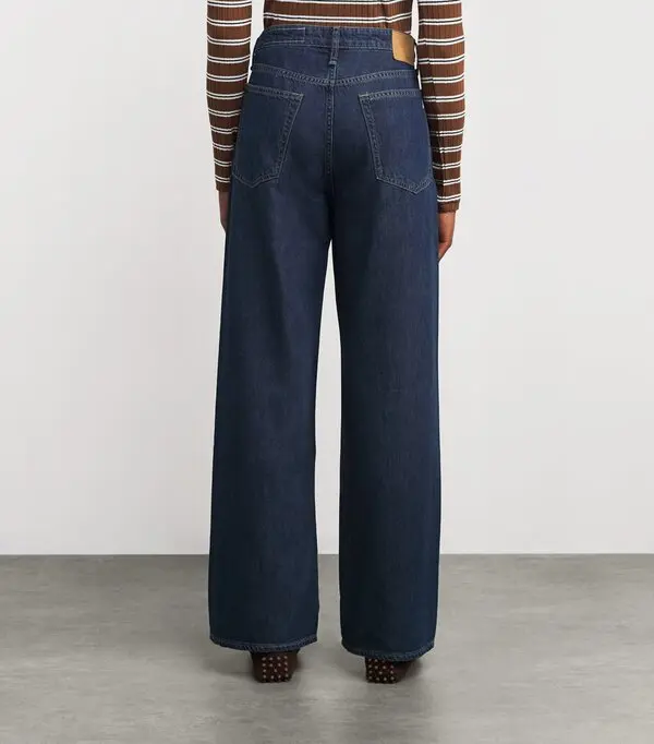 Rag & Bone Logan Mid-rise Wide-leg Jeans - Blue