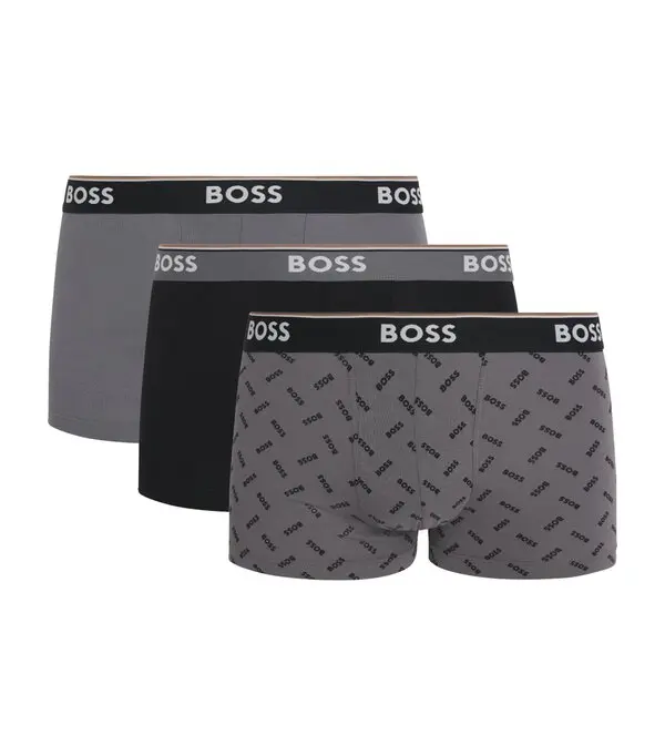 BOSS Cotton-stretch Power Trunks - Grey