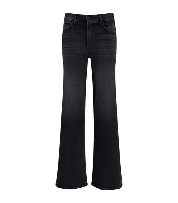 MOTHER The Hustler Roller Sneak Jeans - Black