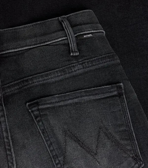 MOTHER The Hustler Roller Sneak Jeans - Black
