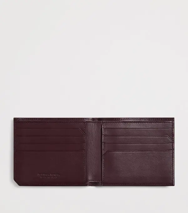 Bottega Veneta Leather Intrecciato Piccolo Bifold Wallet - Brown