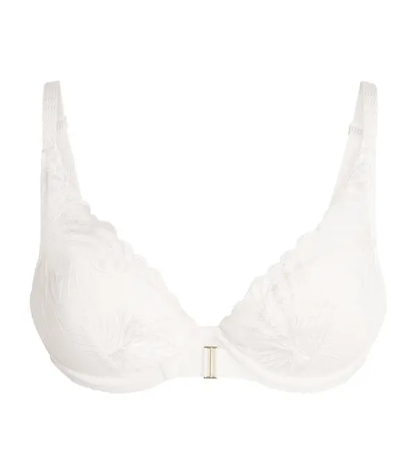 Chantelle Lace Legend Plunge T-shirt Bra - White