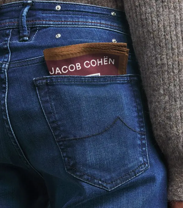 Jacob Cohen Bard Slim Jeans With Crocodile Skin Patch