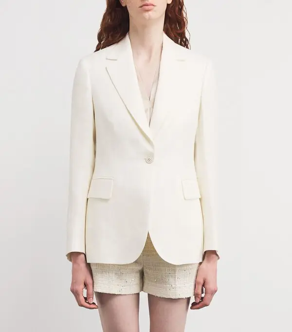 Eleventy Linen-wool Single-button Blazer