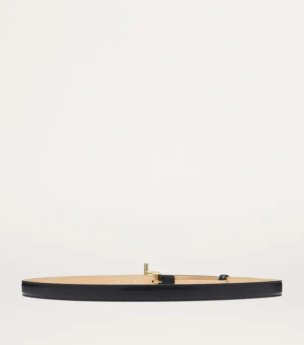 Alexander McQueen Leather T-bar Belt - Black