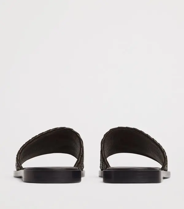 Bottega Veneta Lambskin Elio Mules - Brown